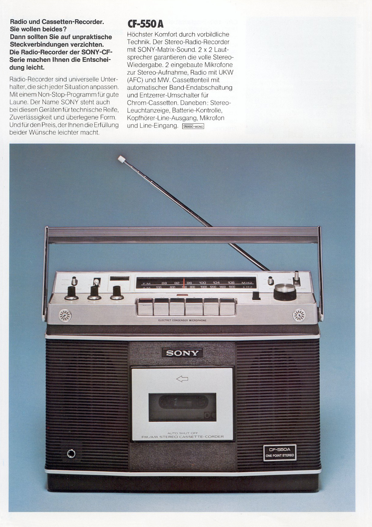 Sony CF-550 A | Hifi-Wiki