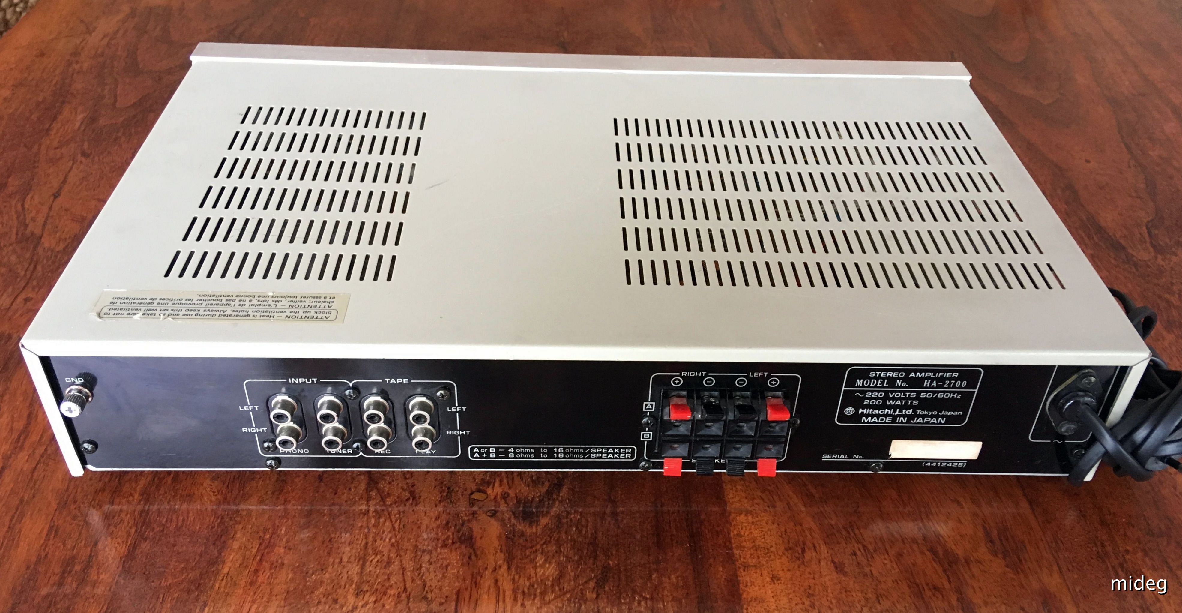 Hitachi HA-2700 | Hifi-Wiki