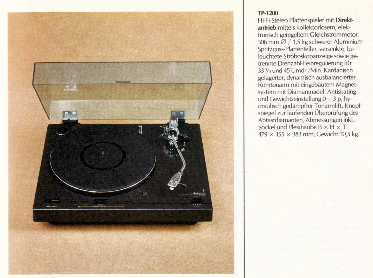 Sanyo TP-1200 | Hifi-Wiki