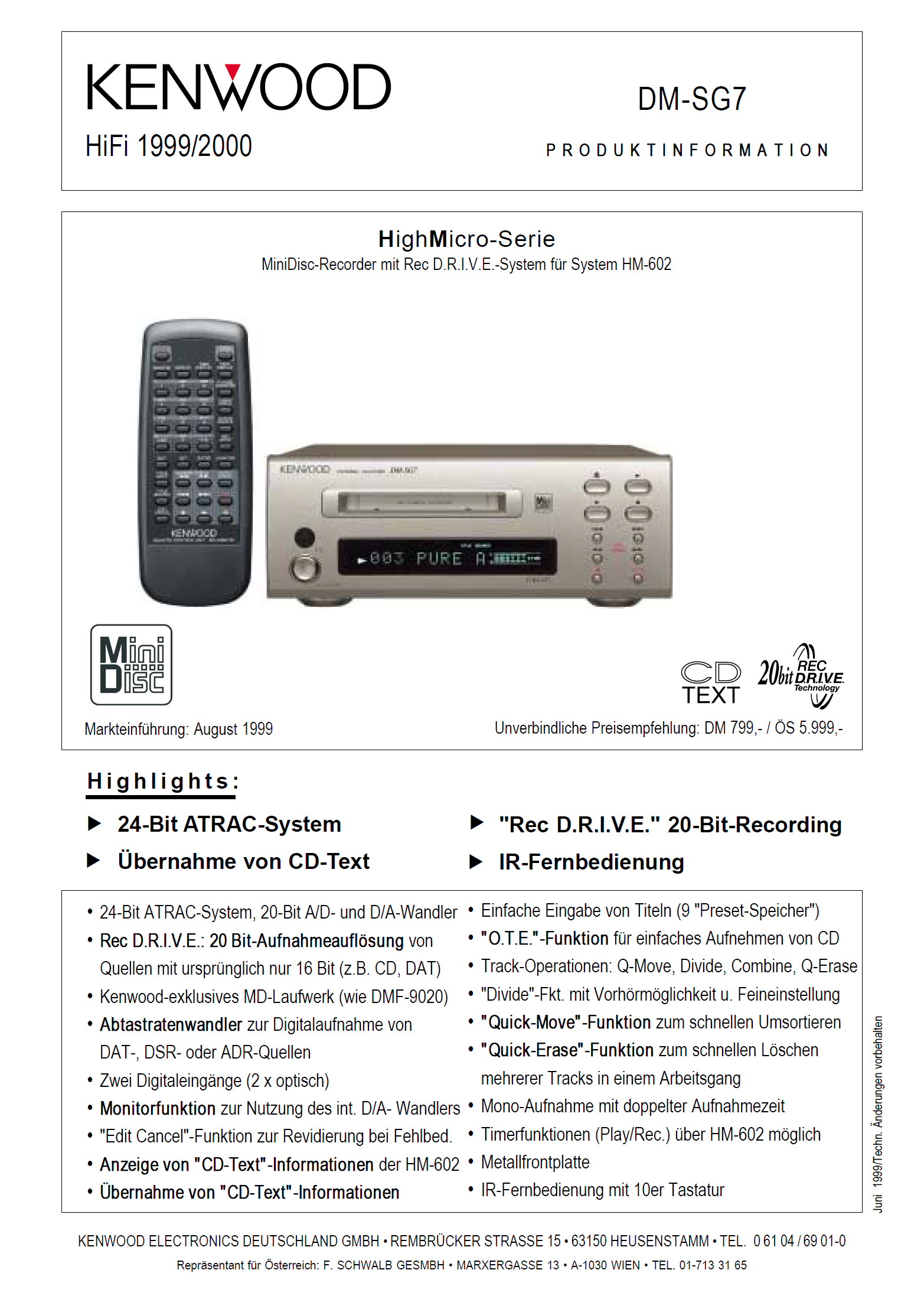 Kenwood DM-SG7 | Hifi-Wiki
