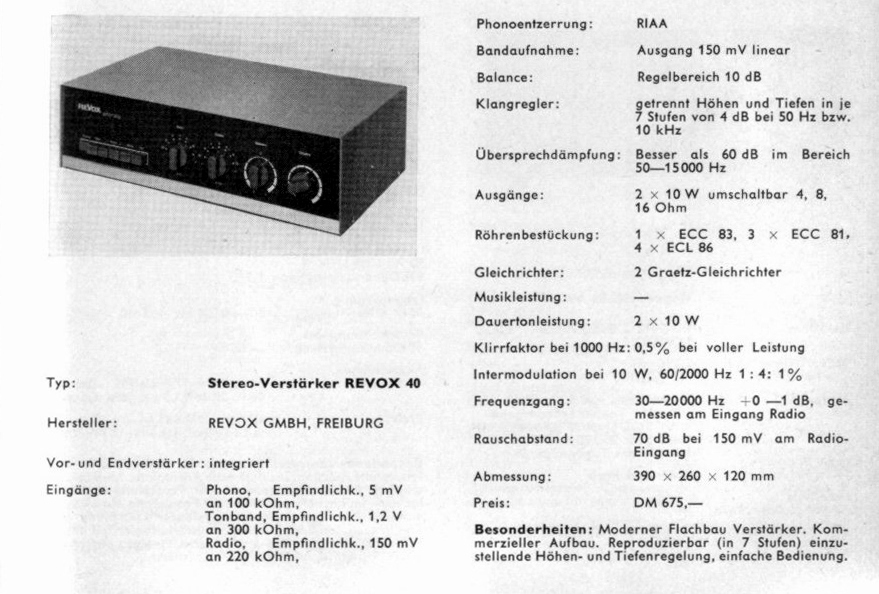 Revox A 40 | Hifi-Wiki