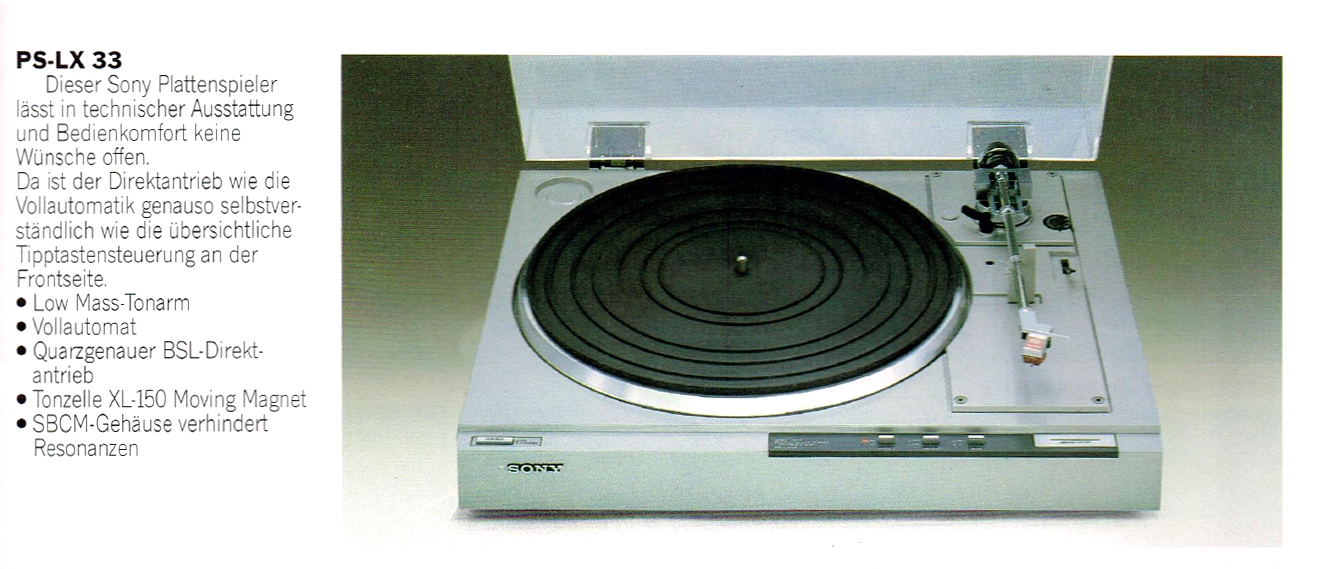 Sony PS-LX 33 | Hifi-Wiki