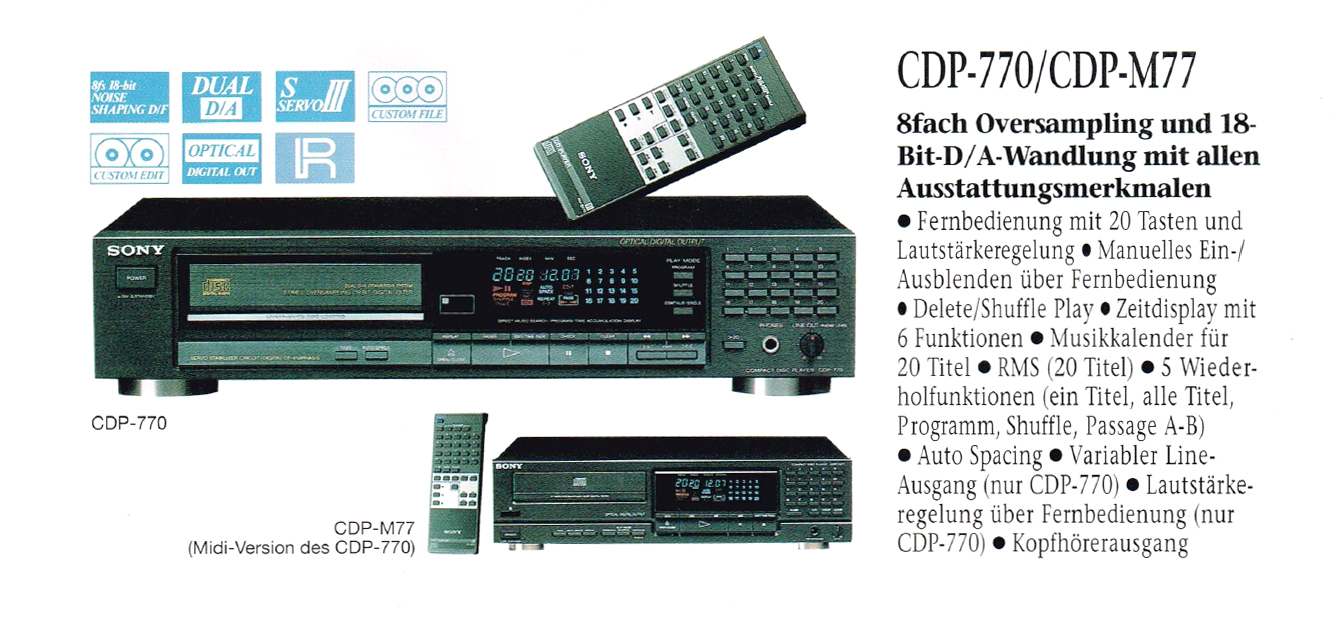 Sony CDP-M 77 | Hifi-Wiki