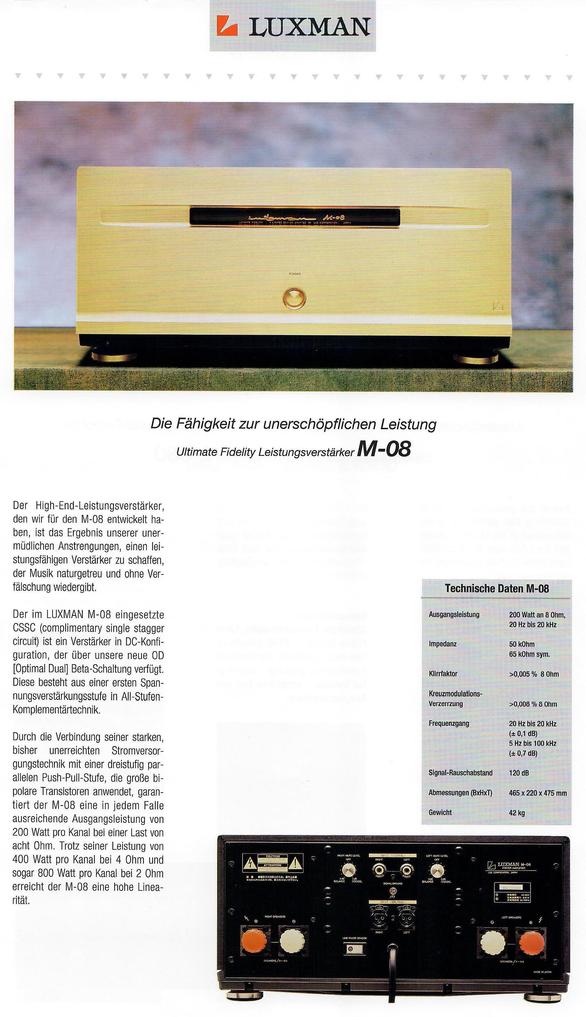 Luxman M-08 | Hifi-Wiki