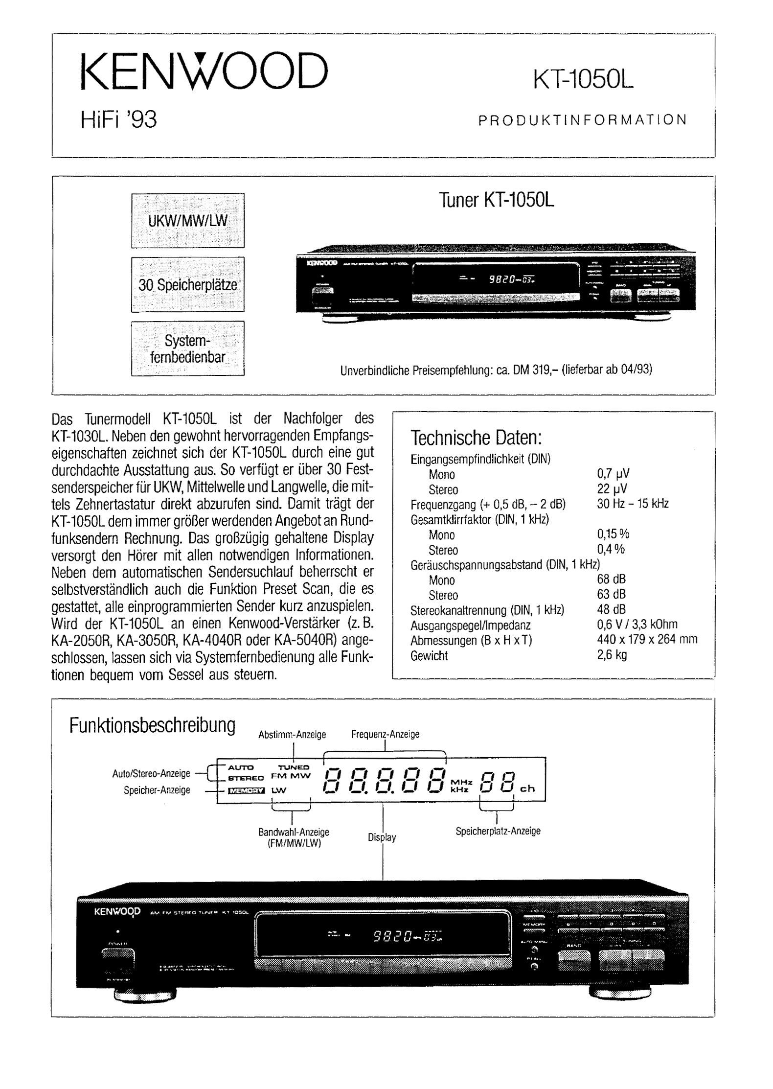 Kenwood KT-1050 L | Hifi-Wiki