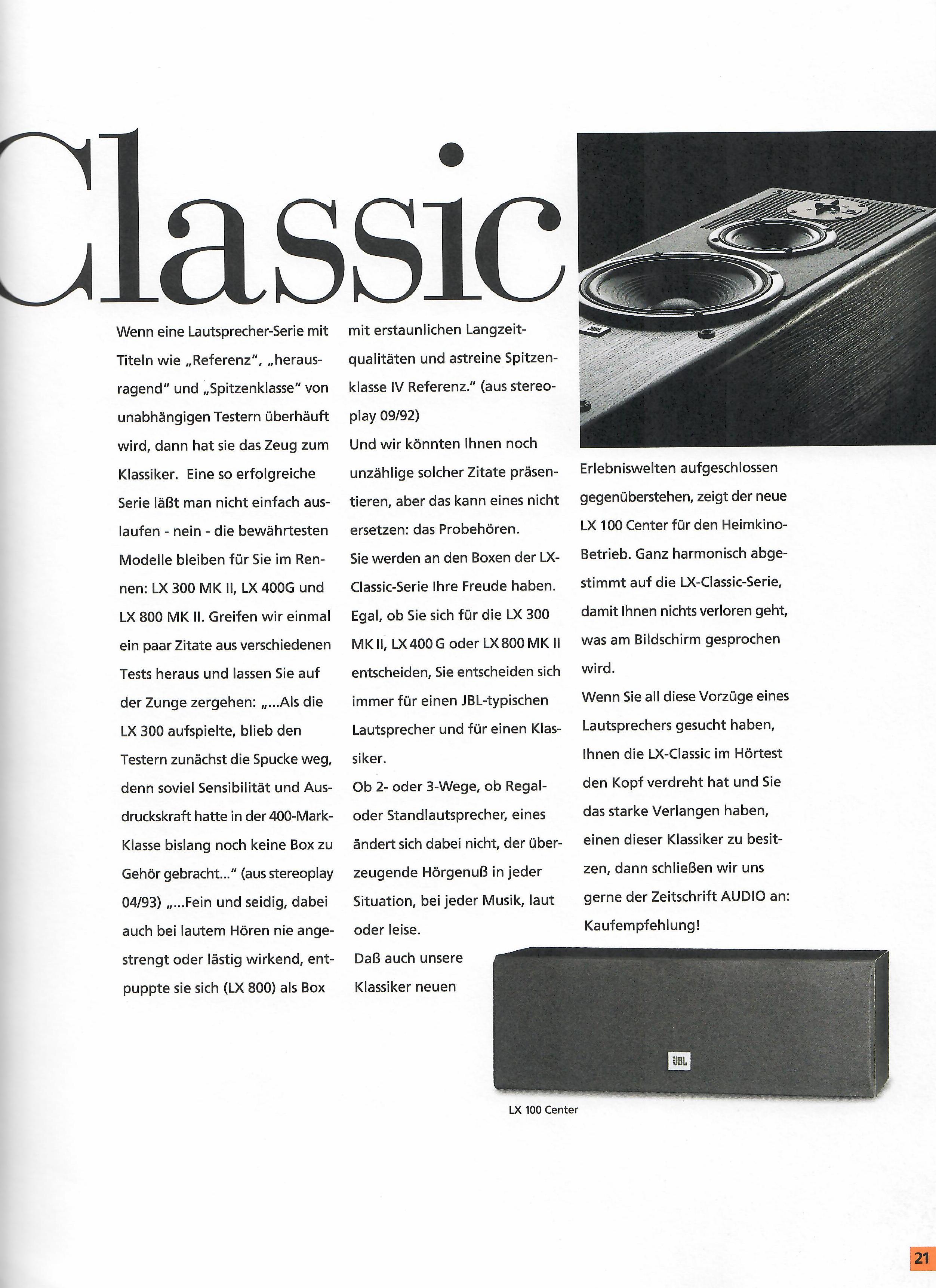 JBL LX 800 II | Hifi-Wiki