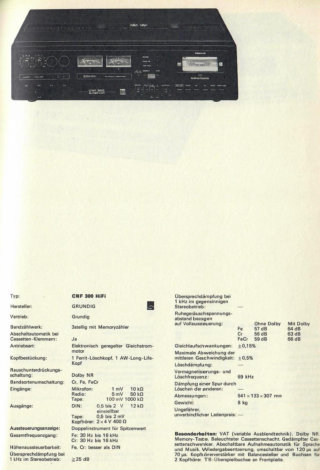 Grundig CNF 300 HiFi | Hifi-Wiki