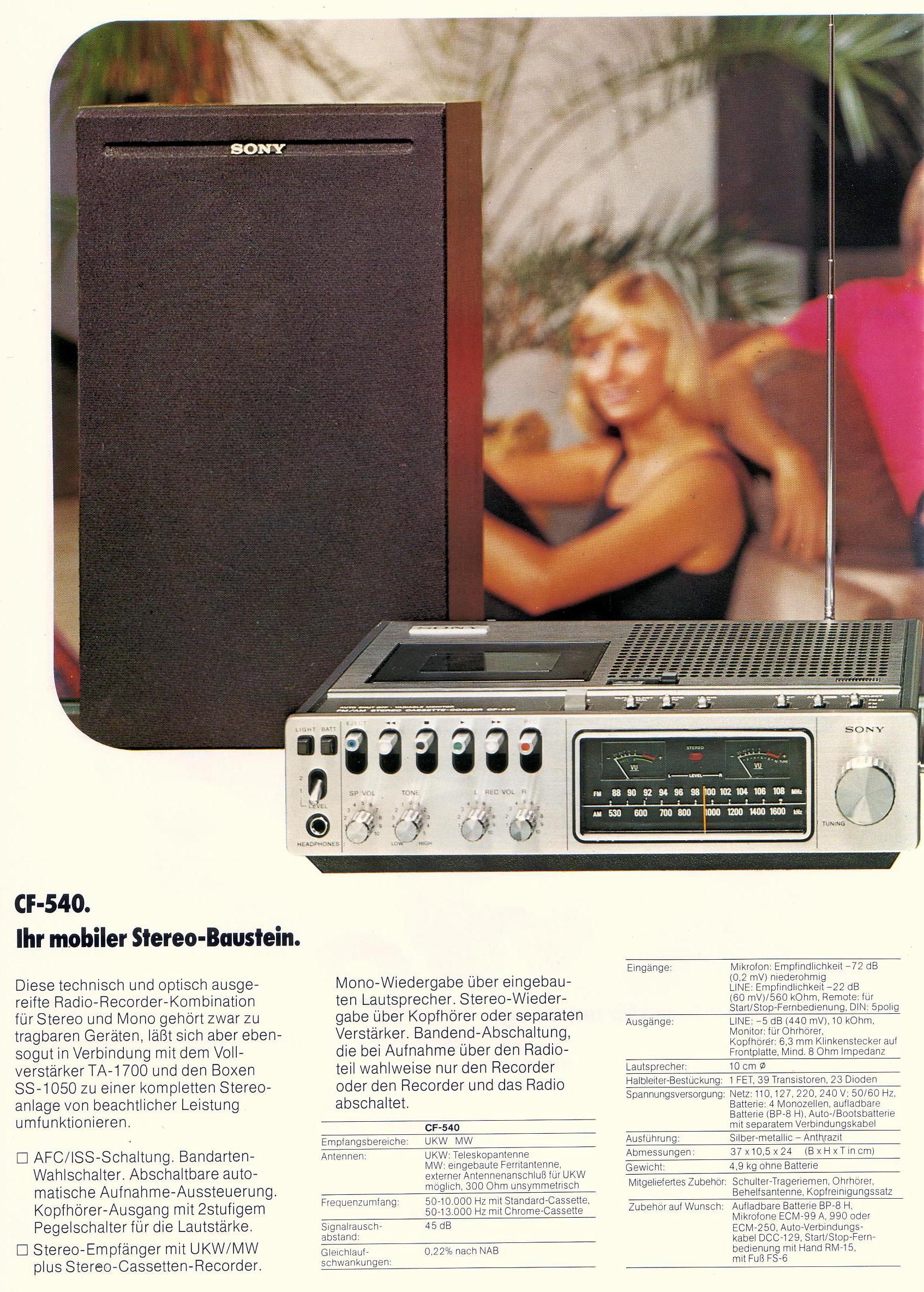 Sony CF-540 | Hifi-Wiki