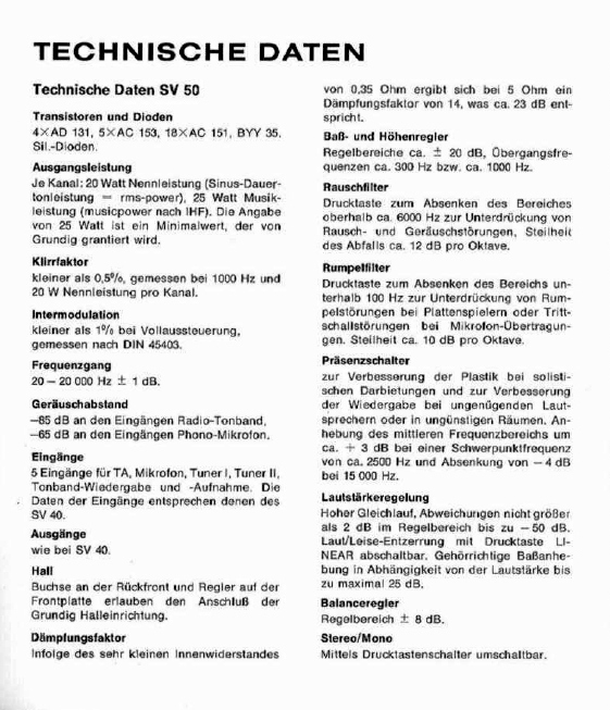 Grundig SV 50 | Hifi-Wiki