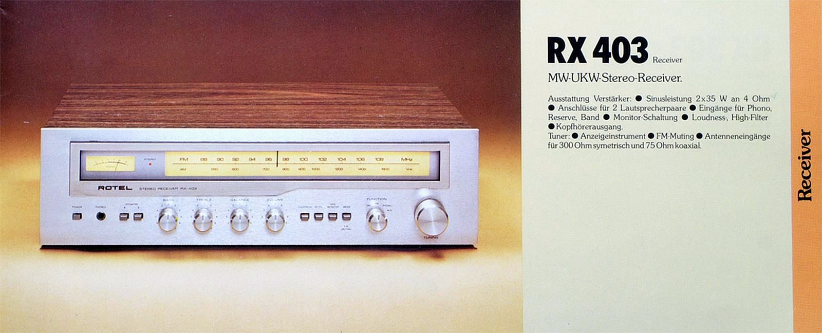 Rotel RX-403 | Hifi-Wiki