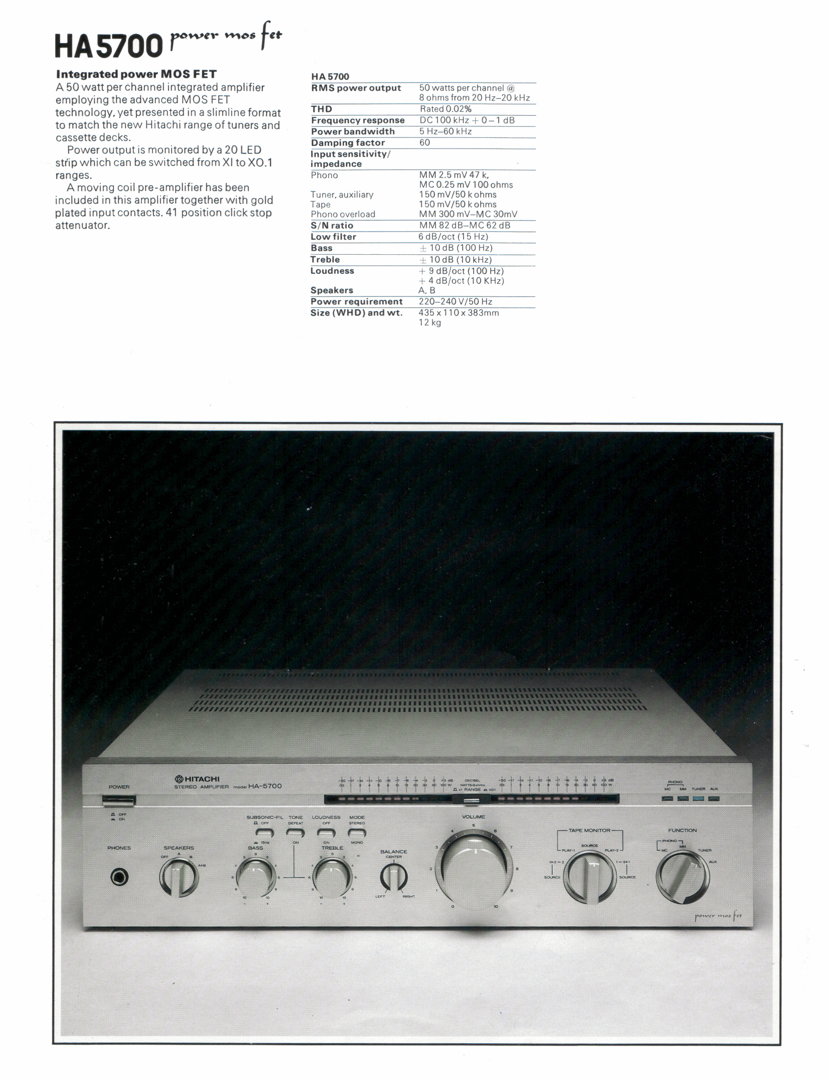 Hitachi HA-5700 | Hifi-Wiki