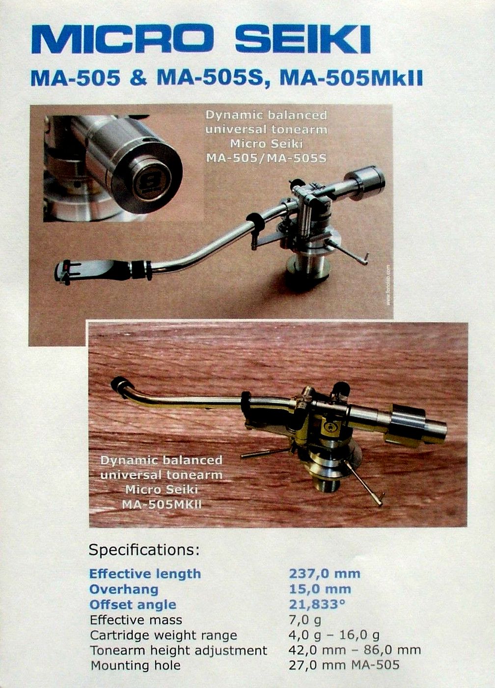 Micro Seiki MA-505 MK II | Hifi-Wiki