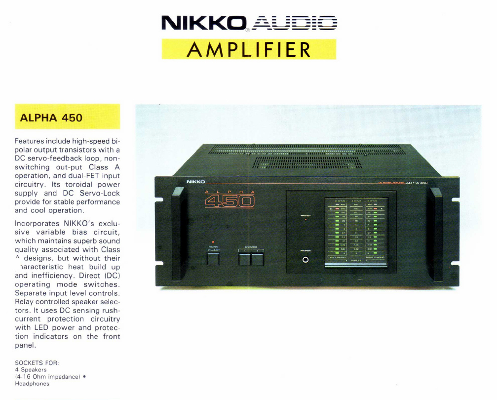 Nikko Alpha 450 | Hifi-Wiki