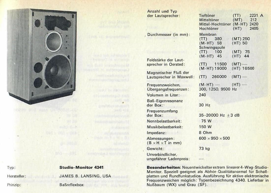 JBL 4341 | Hifi-Wiki