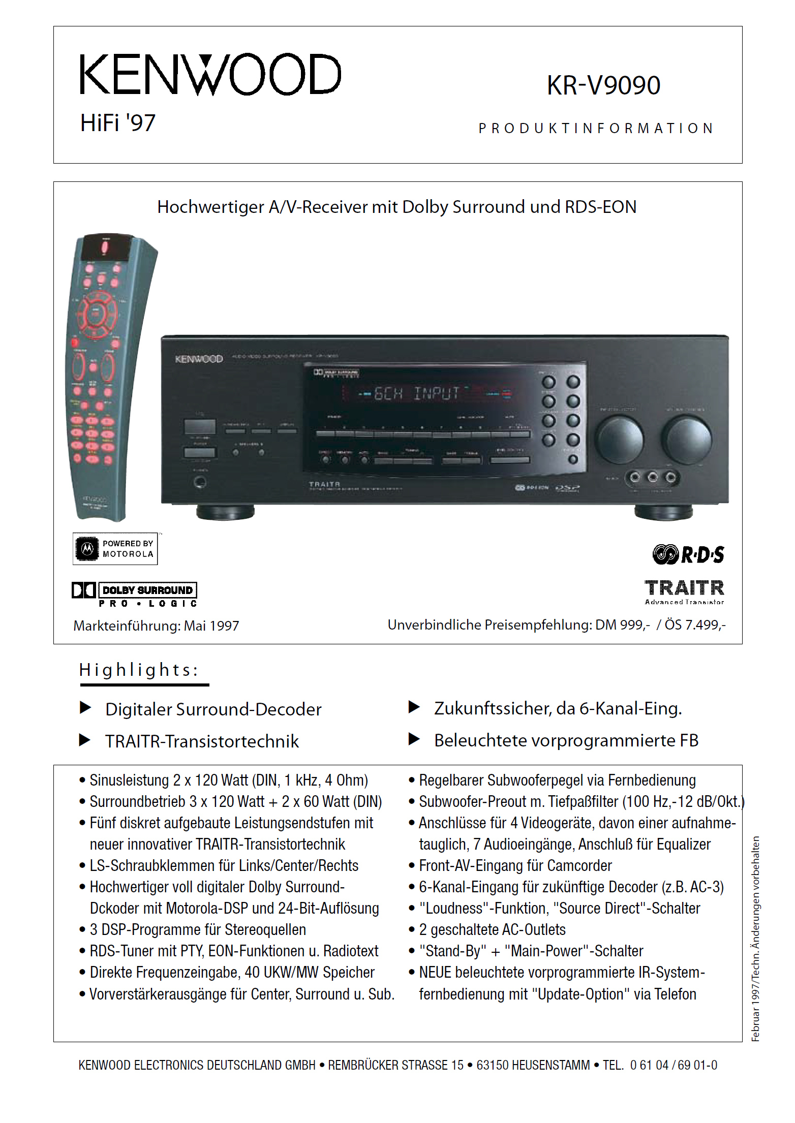 Kenwood KR-V 9090 | Hifi-Wiki