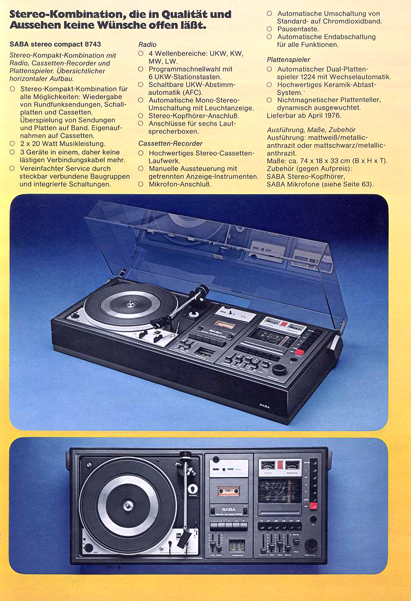 Saba Stereo Compact 8743 | Hifi-Wiki