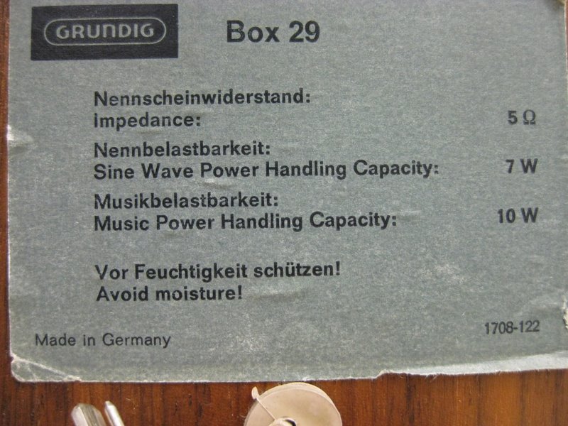 Grundig Box 29 | Hifi-Wiki