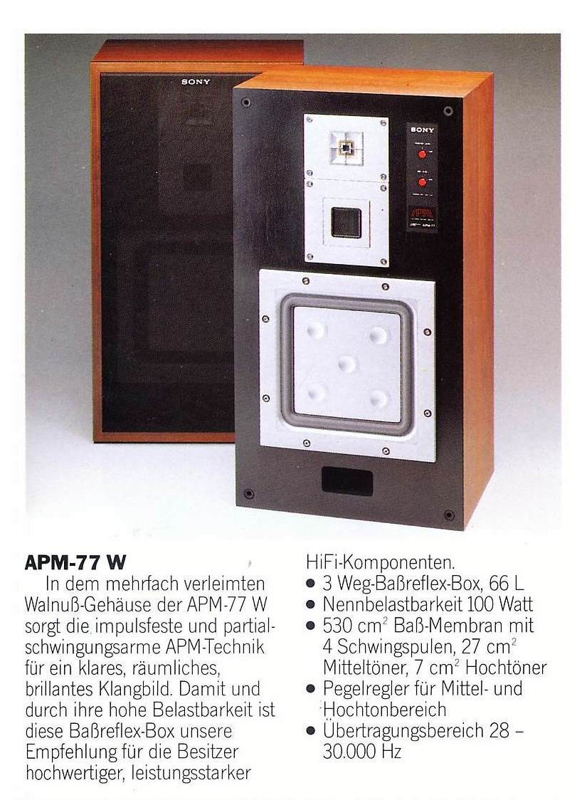 Sony APM-77 W | Hifi-Wiki